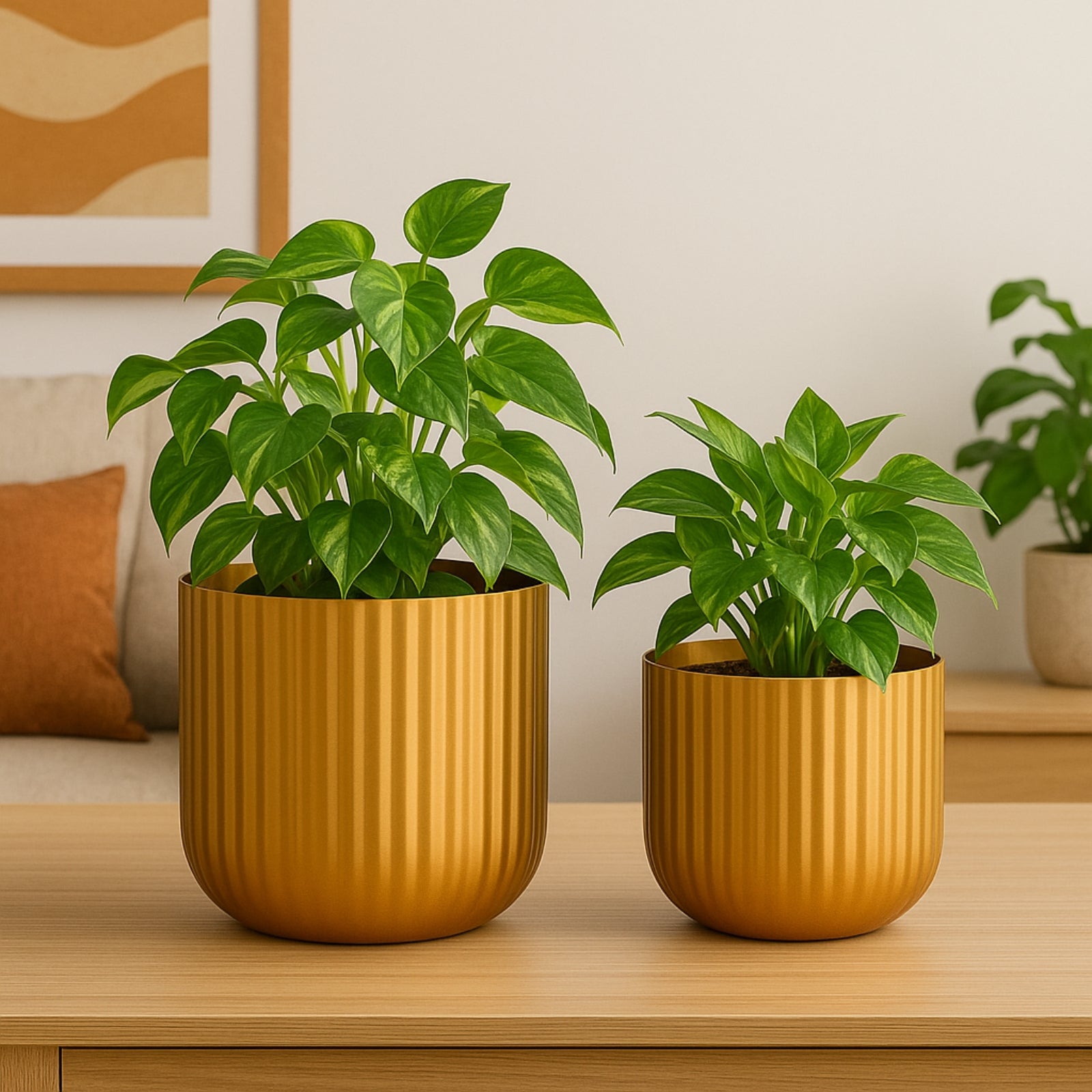 2 Pack Metal Plant Pots – Ecofynd