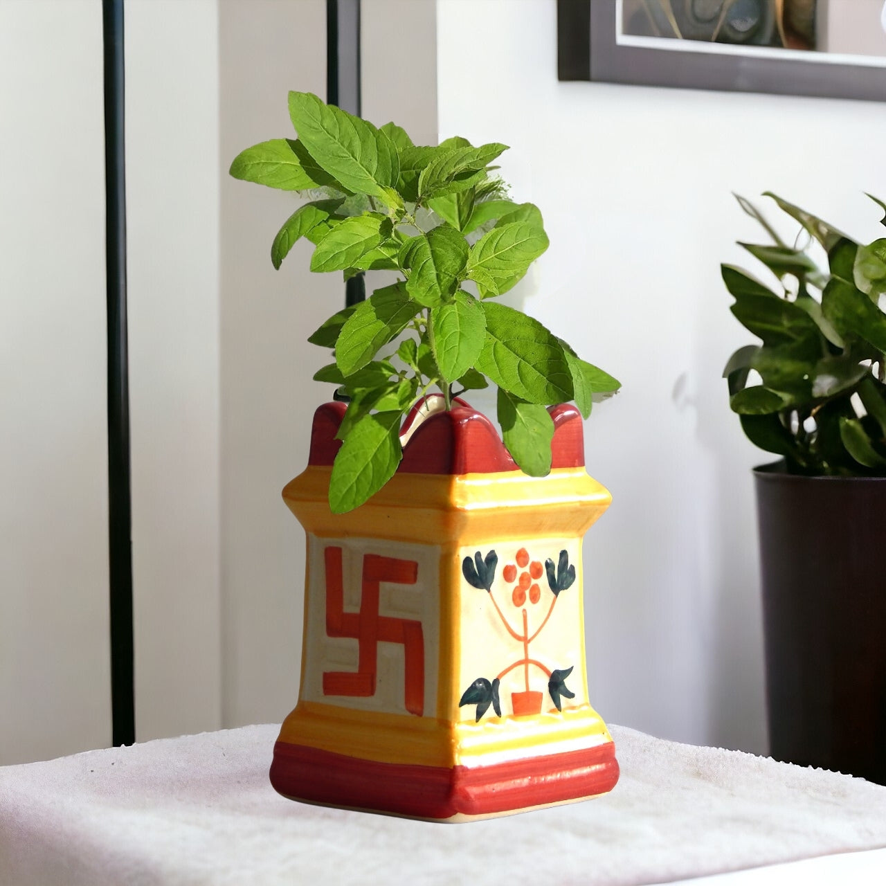 Ceramic Tulsi Plant Pot – Ecofynd