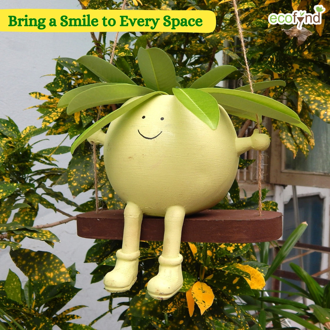 Swing Smiley Face Planter – Ecofynd