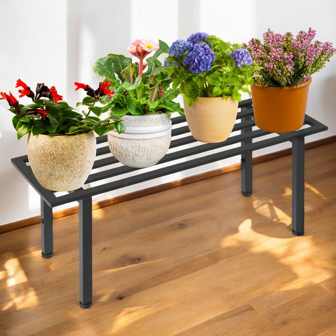 Heavy-Duty Metal Plant Stand | Adjustable Feet for Stability | Ecofynd