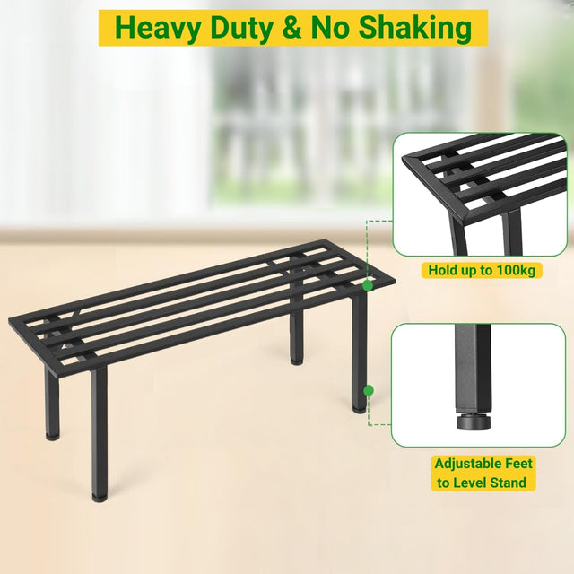 Heavy-Duty Metal Plant Stand | Adjustable Feet for Stability | Ecofynd