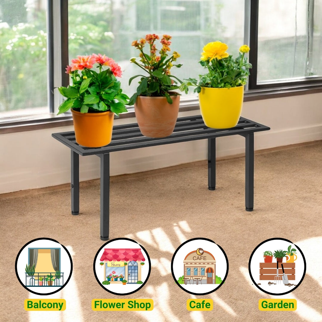 Heavy-Duty Metal Plant Stand | Adjustable Feet for Stability | Ecofynd
