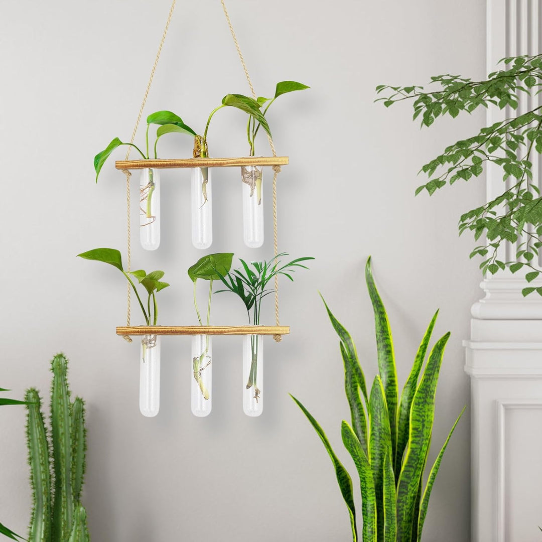 2-Tier Wall Hanging Test Tube Planter – Ecofynd